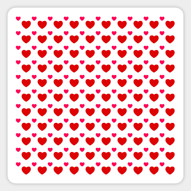 Tiny Red Hearts Pattern - Hearts Pattern - Sticker | TeePublic