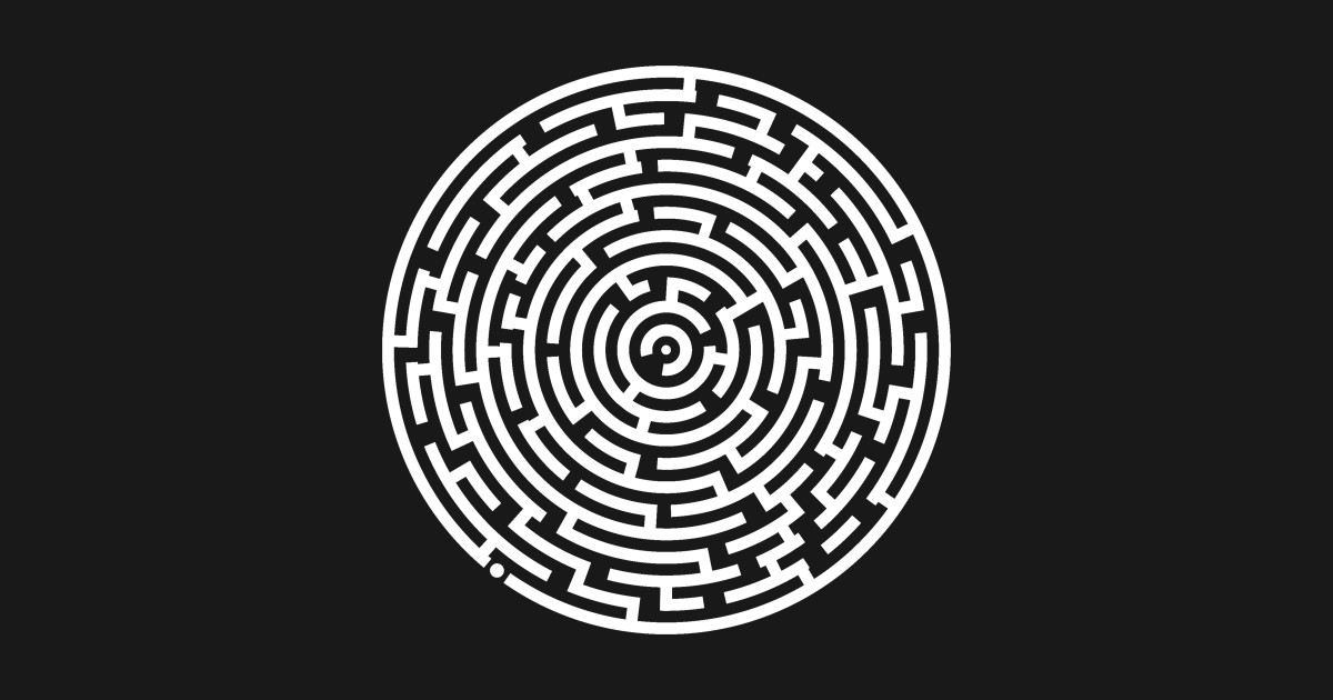 Maze Circle Maze Runner Labyrinth - Maze - Sticker | TeePublic