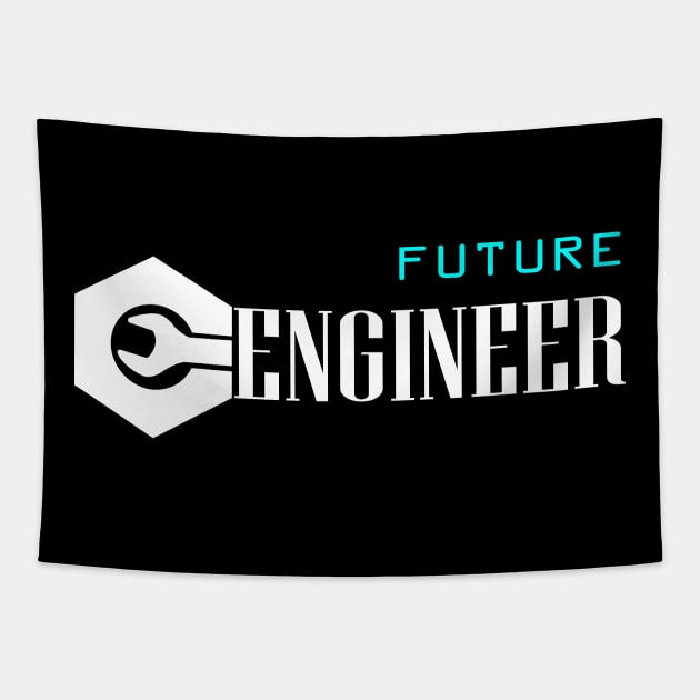 future engineer with text logo engineering - Future Engineer - Tapestry | TeePublic