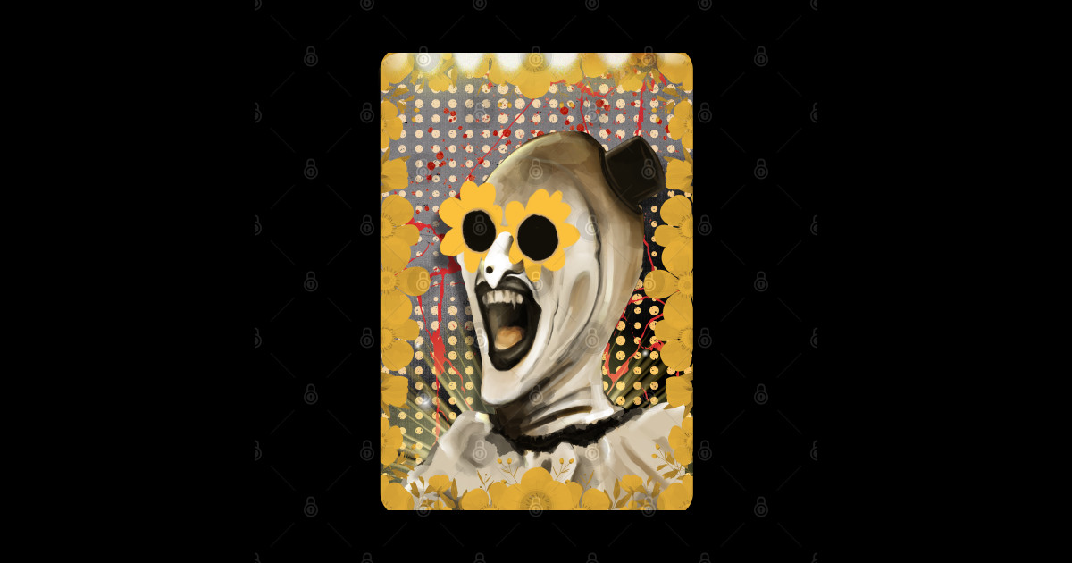Art the Clown Terrifier with Yellow Flower Glasses - Terrifier - Pin ...