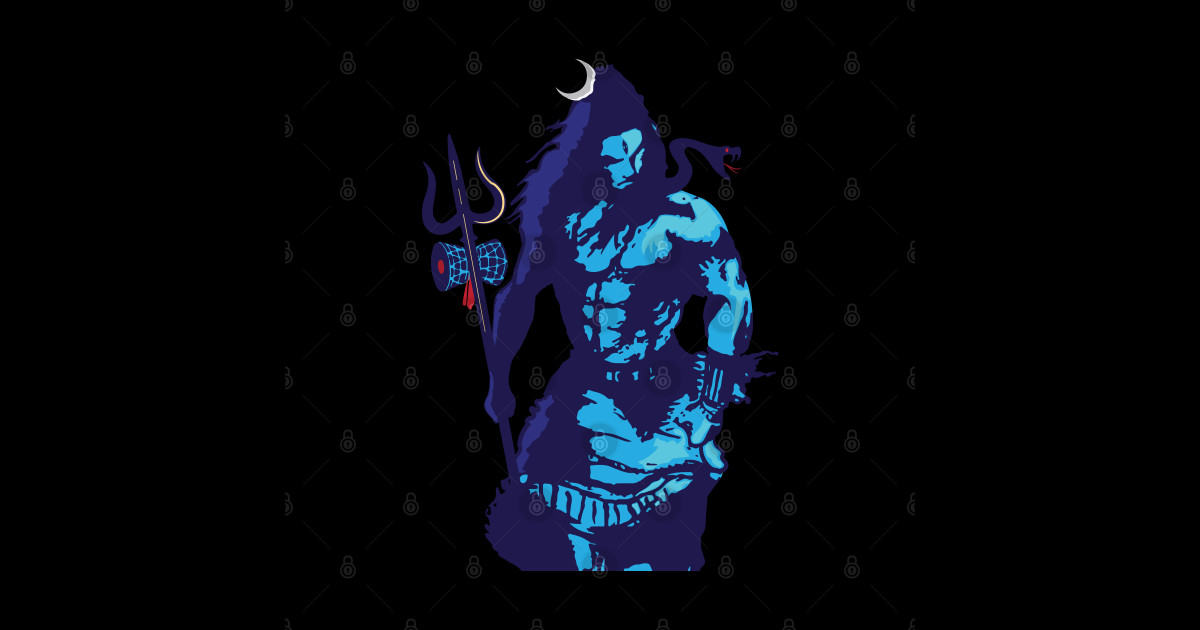 Lord Shiva Art Angry Trishul Mahadev Maha Shivratri - Hinduism ...