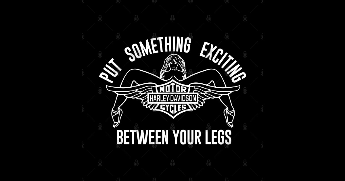Put Something Exciting Between Your Legs - Motorcycle - Sticker | TeePublic