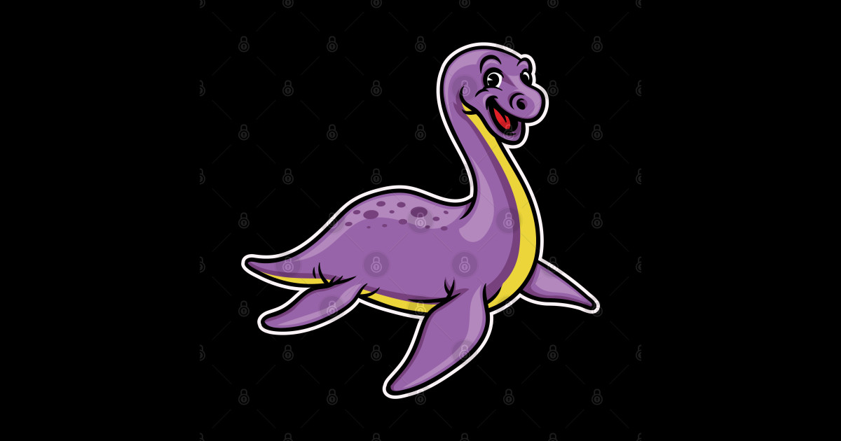 Cute Elasmosaurus Happy Dinosaur - Dinosaur - Posters and Art Prints ...