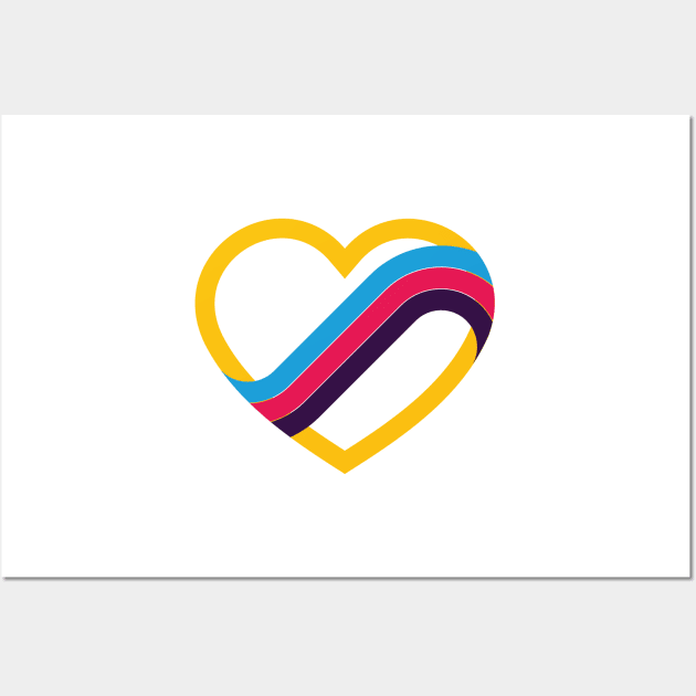 Polyamory Heart Symbol with Banner - New Colors! - Poly - Posters and ...