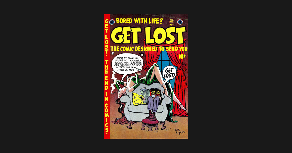 Get Lost Comics 1954, Vintage Comic Book Cover Art - Comic Book Cover ...