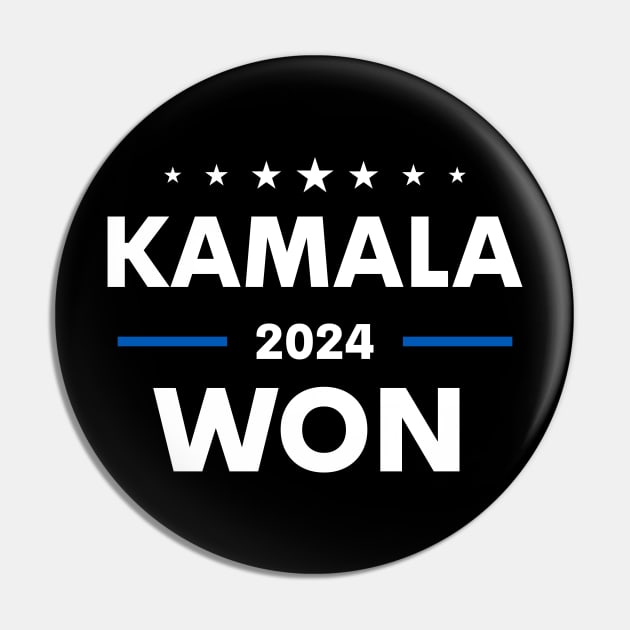 kamala harris won 2024 - Kamala Harris Won - Pin | TeePublic