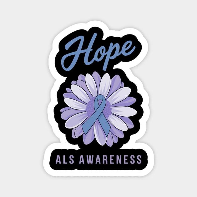 ALS Awareness Month Blue Sunflower Ribbon ALS Warrior - Als Awareness ...