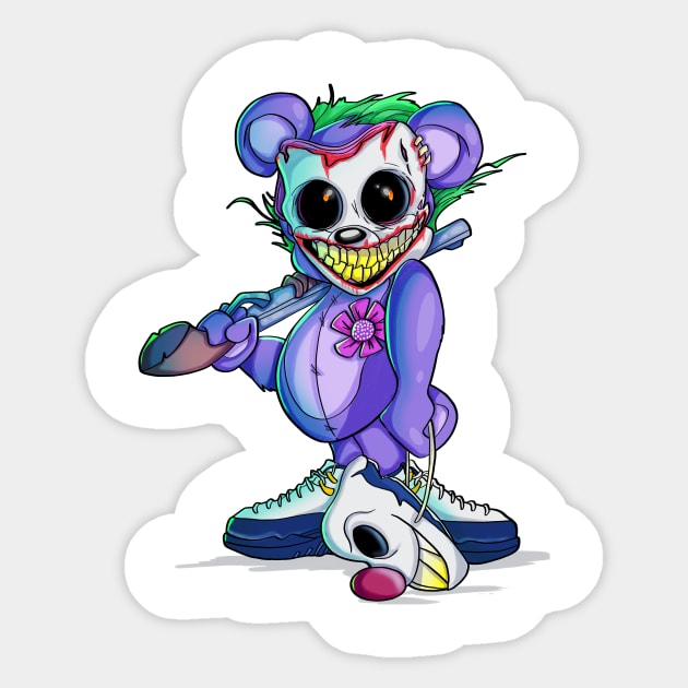 The Joker Mask - Joker Bear - Sticker | TeePublic