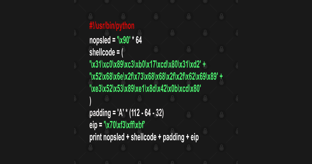 Cyber Security Hacker Buffer Overflow Shellcode Buffer Overflow T Shirt Teepublic