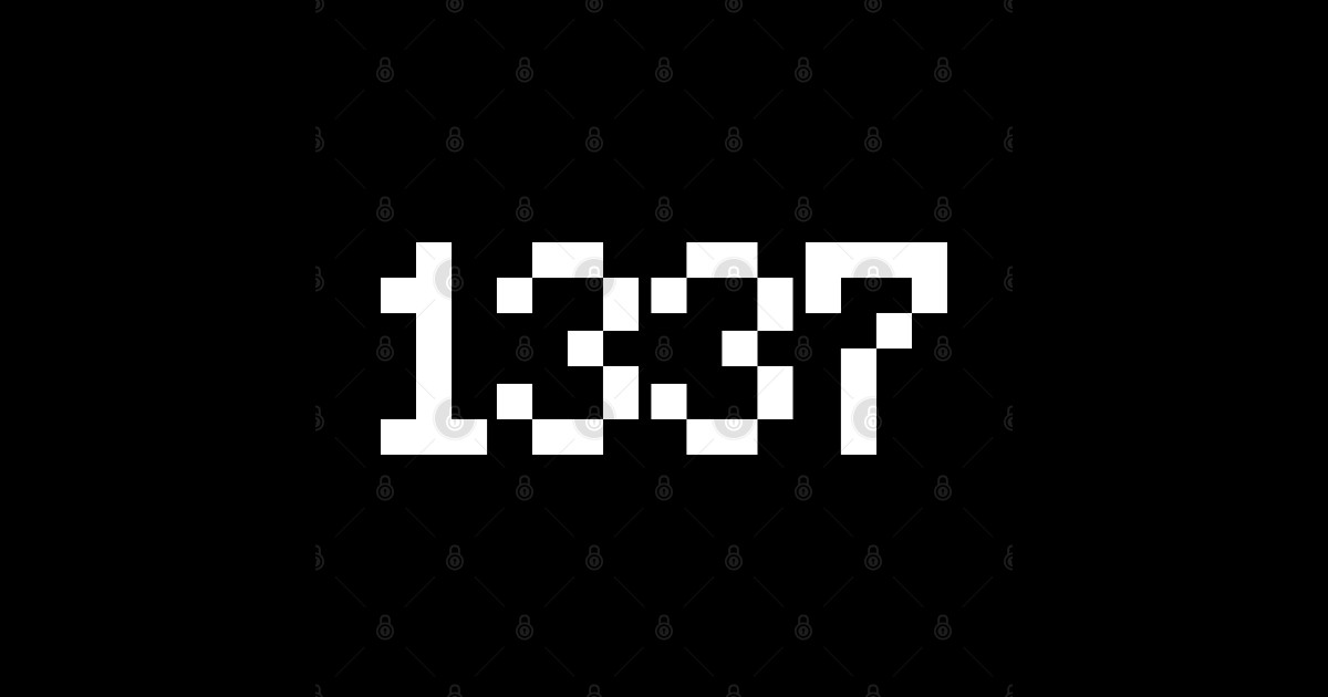 1337 - Leet in 8-bit Pixel - Gamer - Sticker | TeePublic