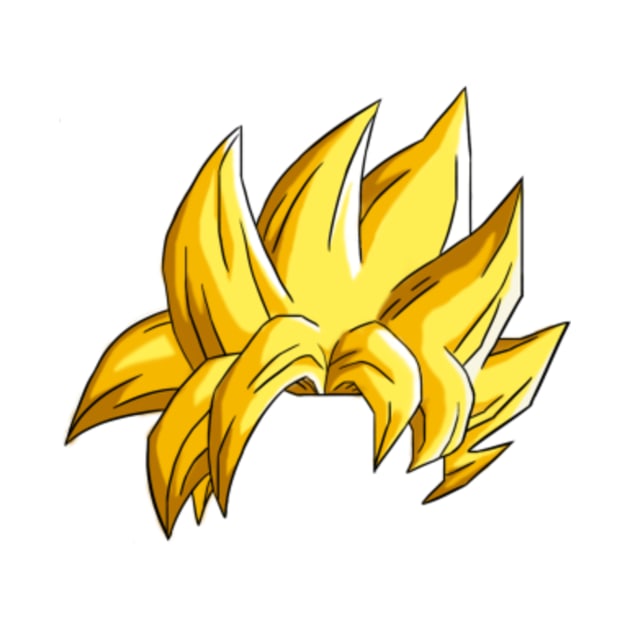 Goku Super Saiyan Hair - Dragon Ball Z - T-Shirt | TeePublic