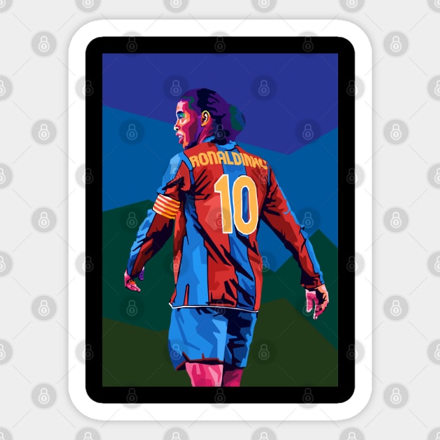 Ronaldinho Wpap Pop Art - Ronaldinho - Sticker | TeePublic