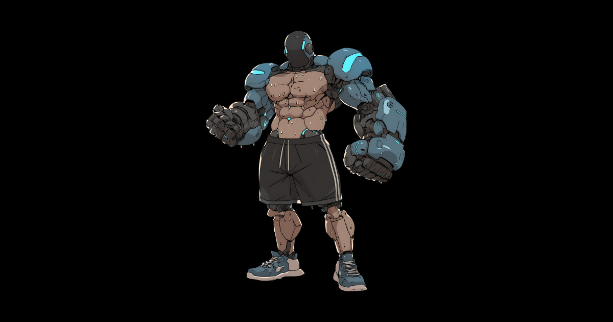 Cyberpunk Android: Neon Dystopian Tech - Cyberpunk Android - Sticker ...