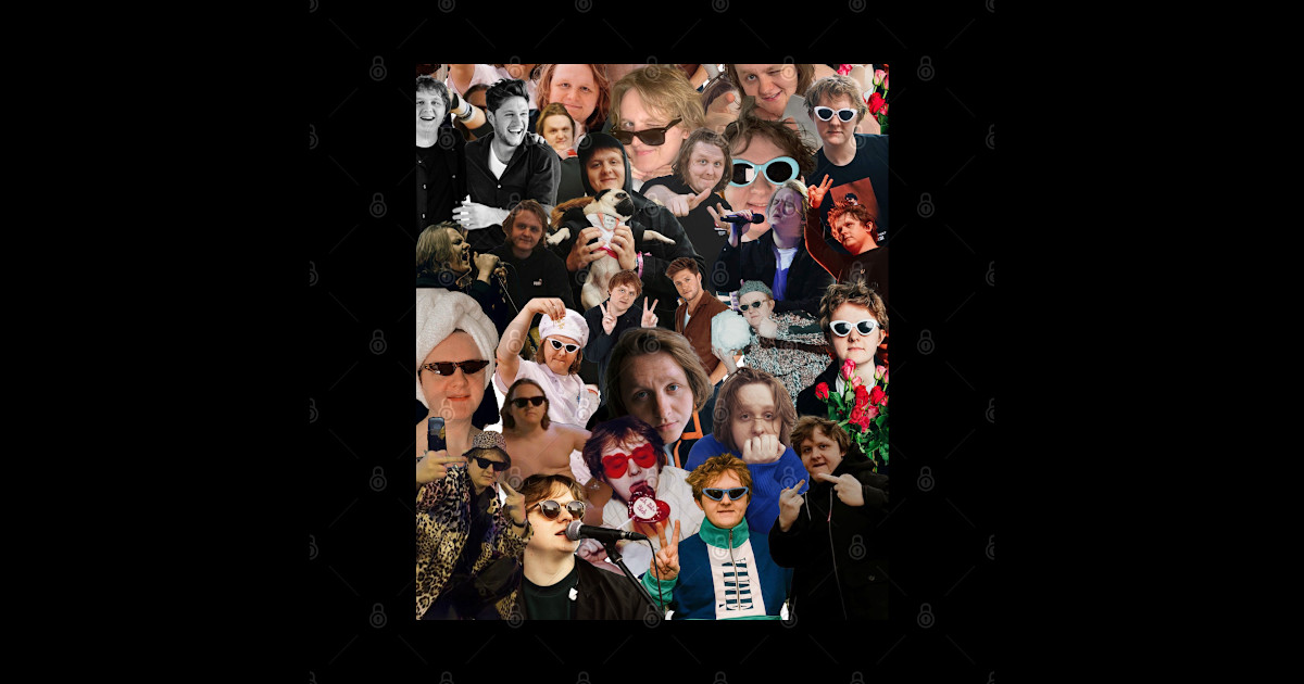 Lewis Capaldi Photo Collage Fan Art - Lewis Capaldi - Sticker | TeePublic