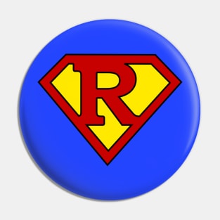 Superman Symbol Letter R Pins and Buttons for Sale | TeePublic
