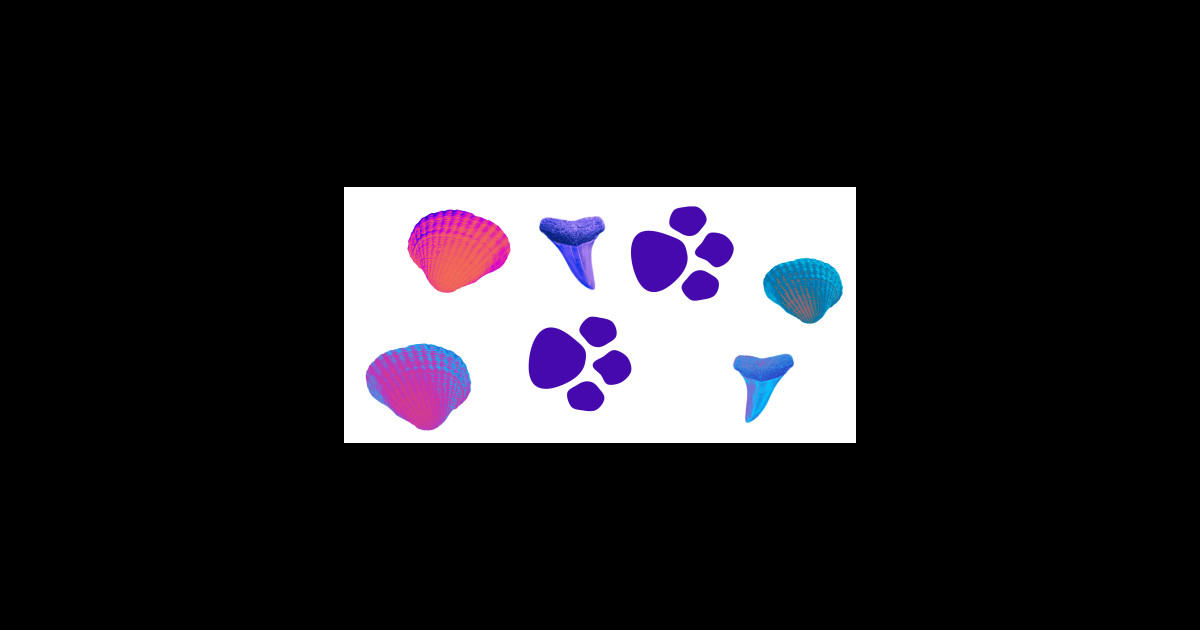 Paw Prints, Fossils, &Shells - Cute - Posters and Art Prints | TeePublic