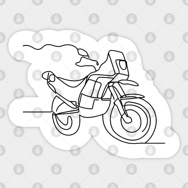 dakar rally line art - Dakar Rally - Sticker | TeePublic