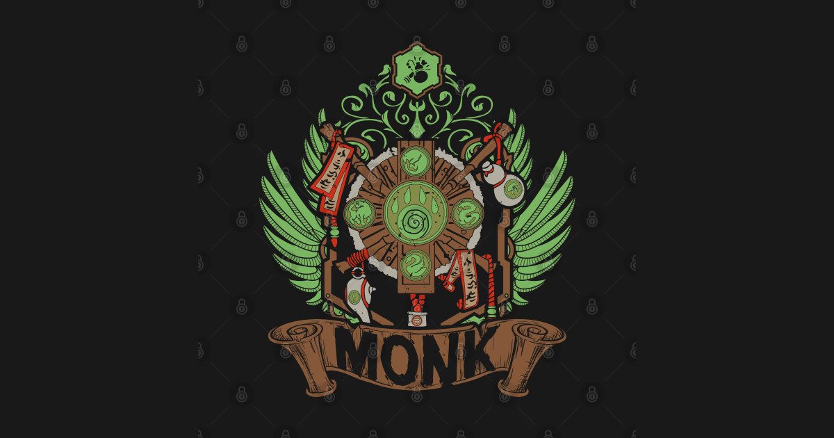 MONK - CREST - World Of Warcraft - T-Shirt | TeePublic