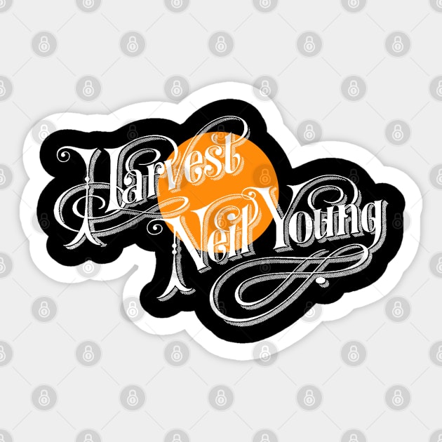 90s Neil Young Harvest - Neil Young - Sticker | TeePublic
