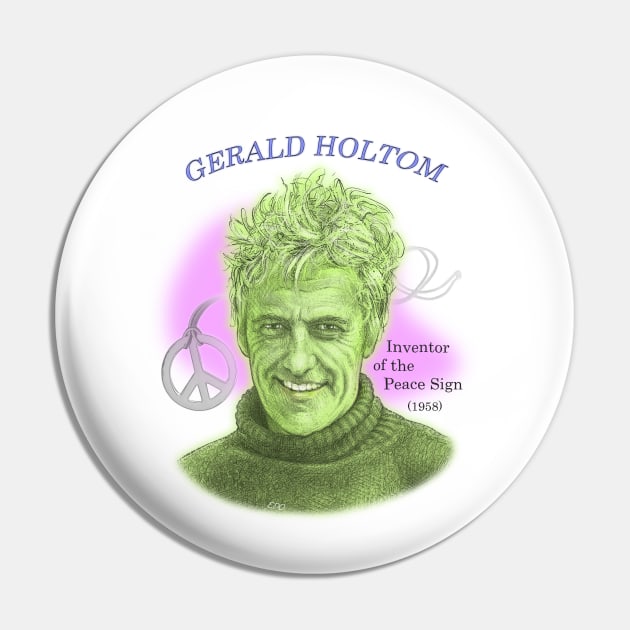 Gerald Holtom, Inventor of the Peace Sign - Eedeeo - Pin | TeePublic