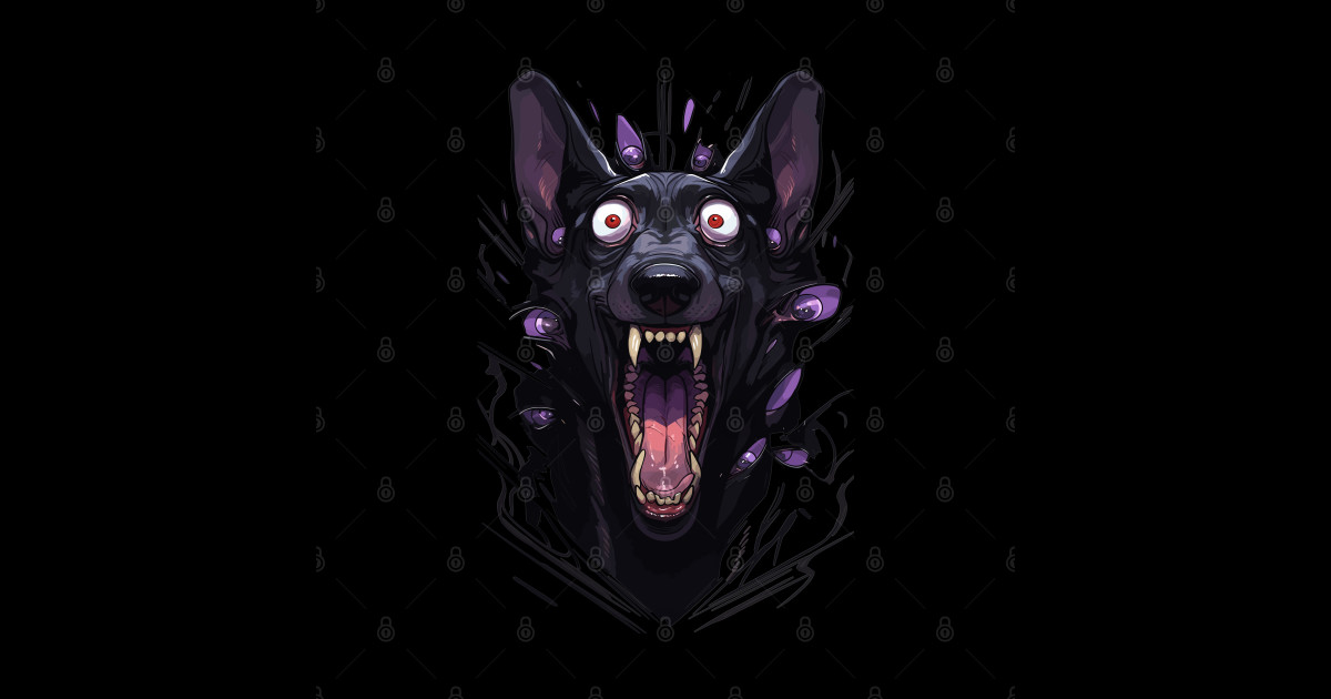 From Inside - Demon Doberman Hell Hound Comic Horror art - Halloween ...