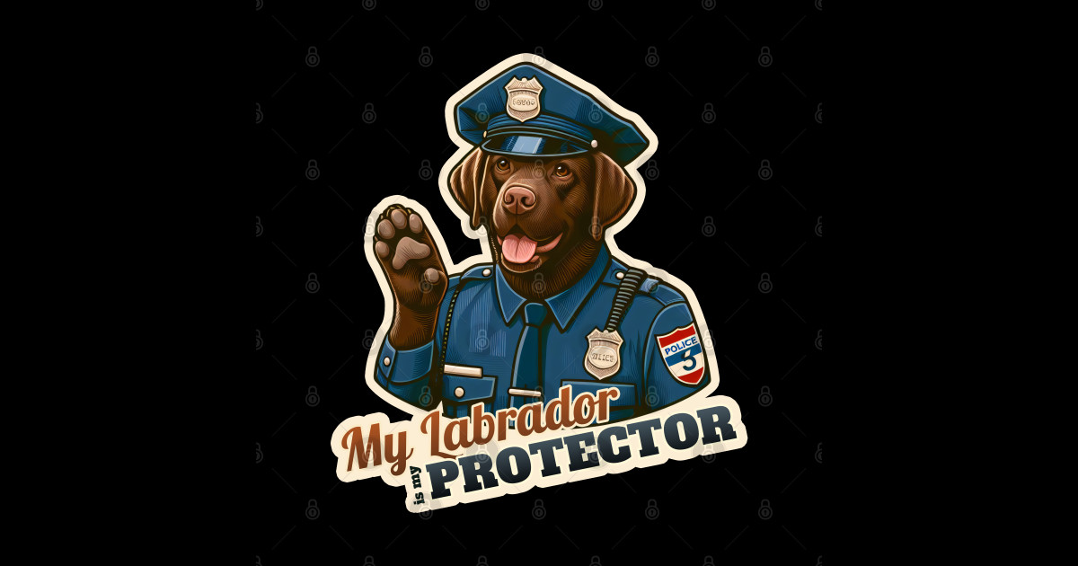 Labrador Retriever Police - Labrador Retriever Police - Sticker | TeePublic