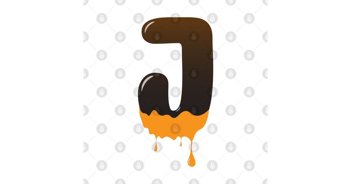 Chocolate Alphabet Letter J - Letter J - T-Shirt | TeePublic