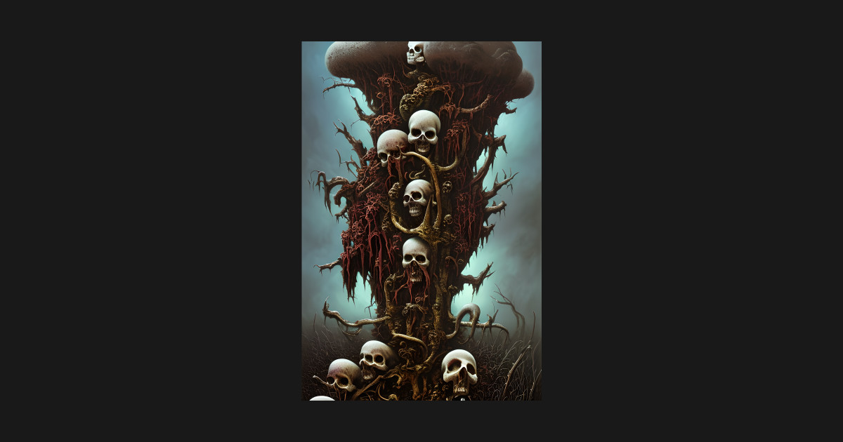Dystopian Artwork | Horror Art Skulls | Dystopia Painting | Dark and ...