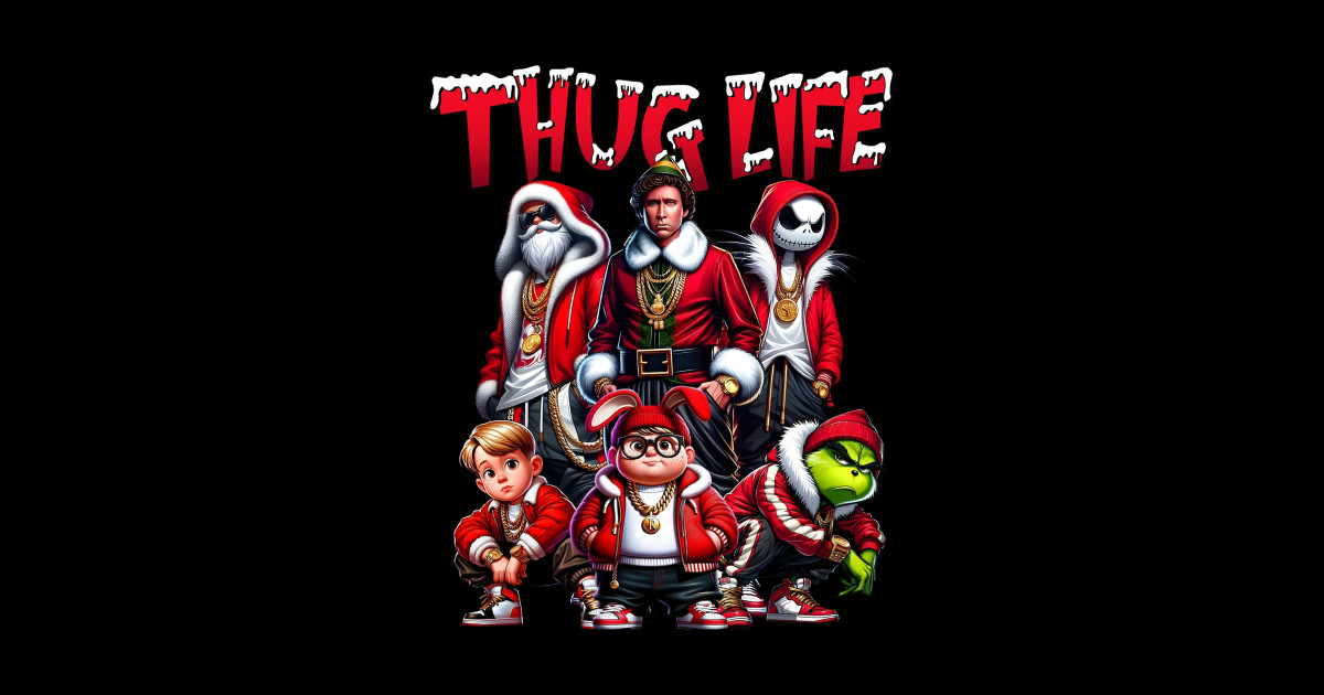 Cartoon Christmas Thug Life, Movie Character, Thug Life Xmas, Thug Life ...