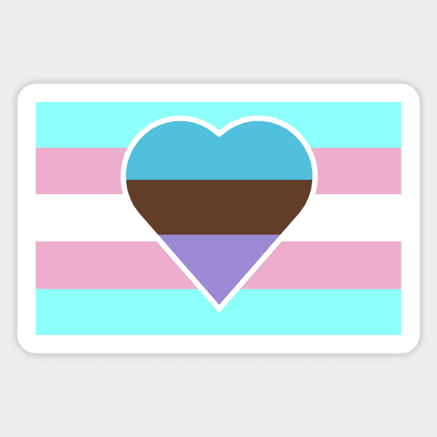 Transgender Pride Flag with Androsexual/Androphilic Heart - Transgender ...