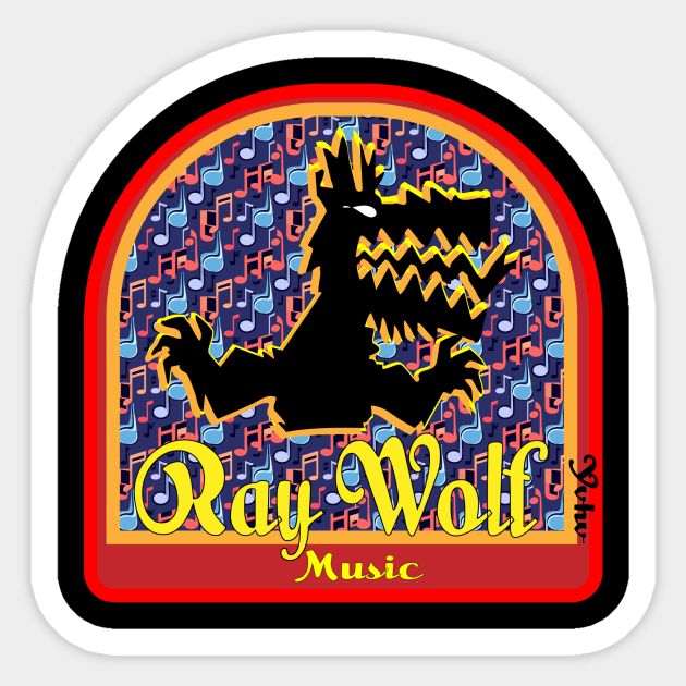 Ray Wolf Large Logo - Musician - Sticker | TeePublic