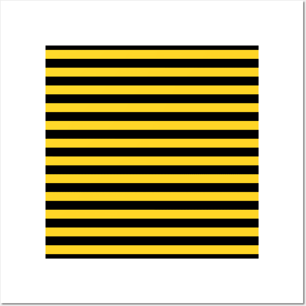 Yellow and Black Honey Bee Stripes - Bee - Posters and Art Prints ...