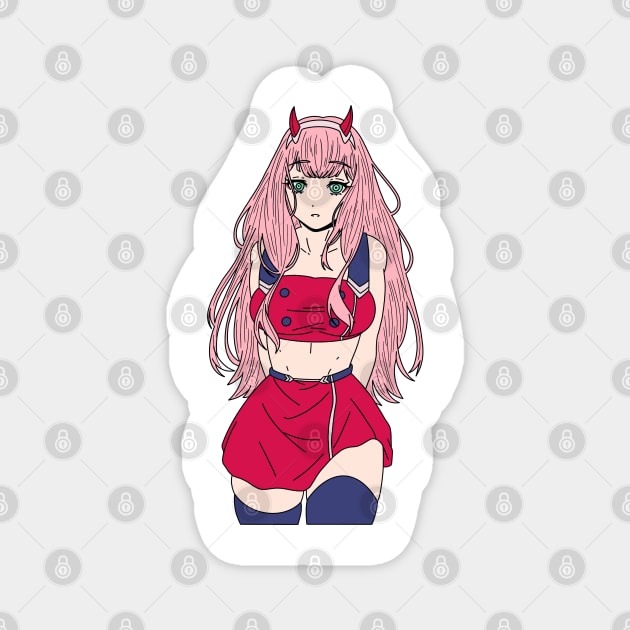 Darling Of The Franxx Zero Two (black outline version) - Darling In The ...