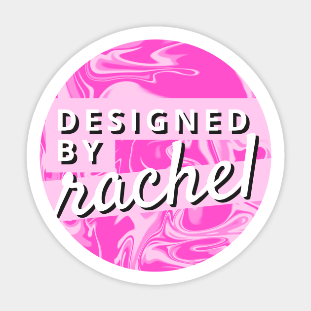 Designed by Rachel Official logo - Designedbyrachel - Sticker | TeePublic