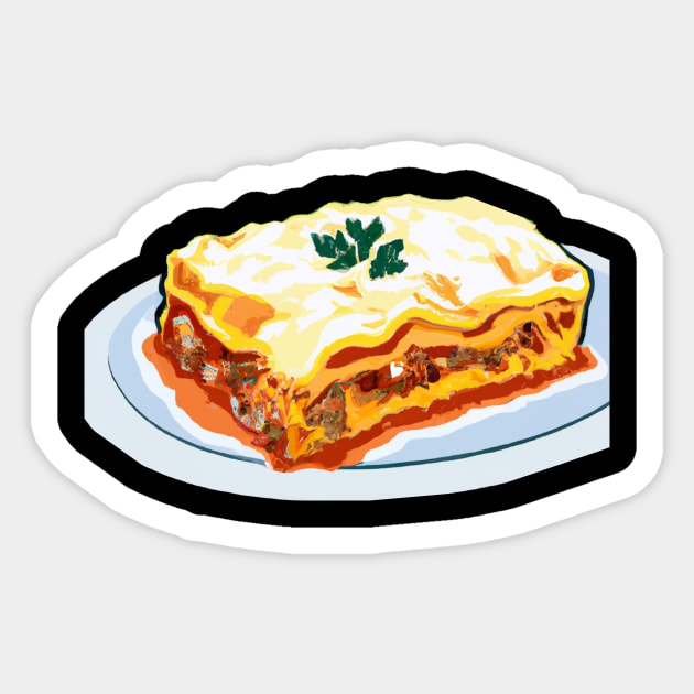 Lasagna Comic Style - Lasagna Gift - Sticker | TeePublic