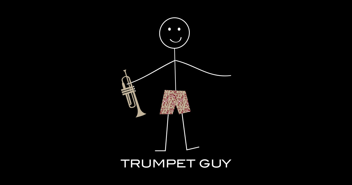 Funny Mens Trumpet Guy - Trumpet Guy - Sticker | TeePublic
