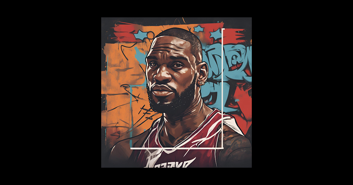 King James Fanart - Lebron James - Sticker | TeePublic