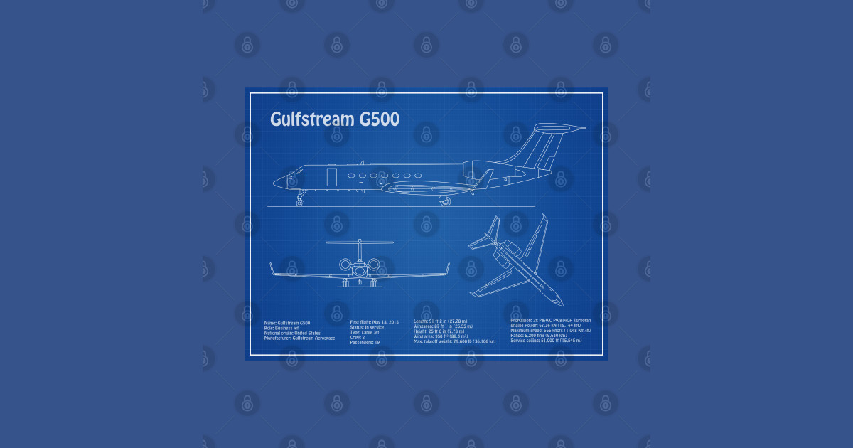 Gulfstream G500 Business Jet - AD - Gulfstream G500 - T-Shirt | TeePublic