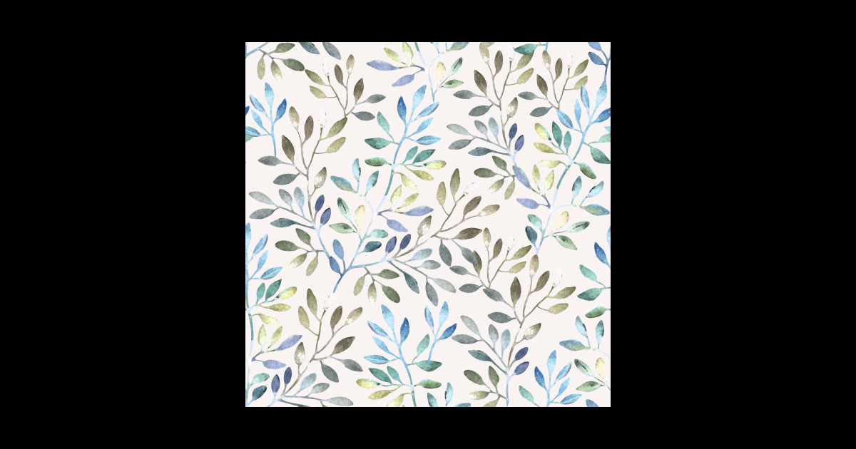 Daybreak Watercolor Leaves Pattern - Leaf - Posters and Art Prints ...