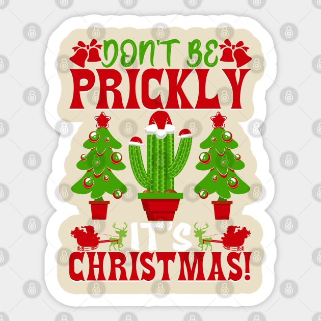 Prickly Christmas - Prickly Christmas - Sticker | TeePublic