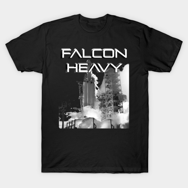 Falcon Heavy T-Shirt Falcon Heavy Tee version Black & White 02 T Shirt ...