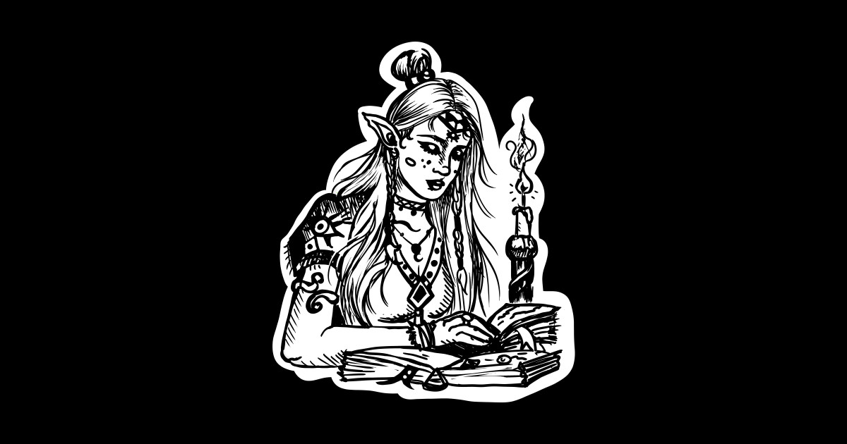 Elven Sage - Fantasy Sage - Sticker | TeePublic