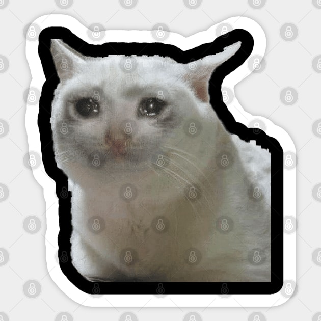 Sad Cat Meme - Sad Cat Meme - Sticker | TeePublic