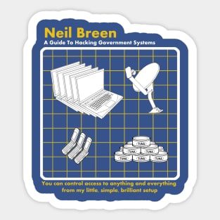 Neil Breen A Guide To Hacking Governme Stickers for Sale | TeePublic