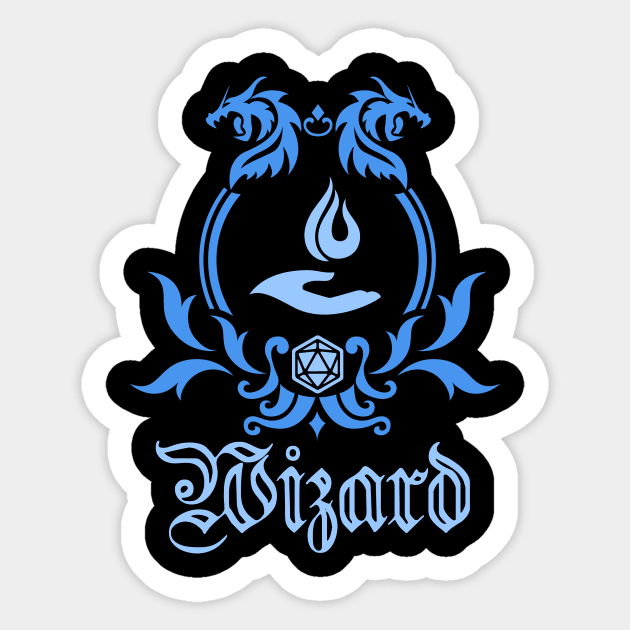 D&D Wizard Simple Class Emblem - Wizard Class - Sticker | TeePublic