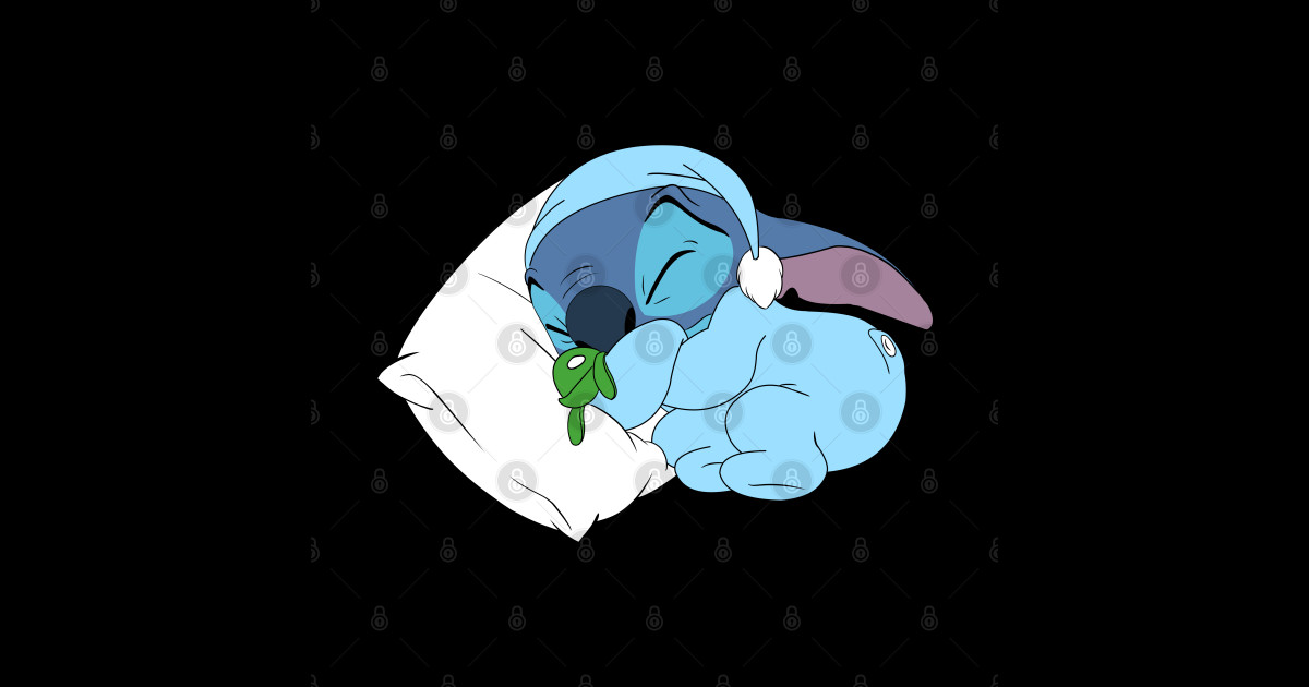 Sleeping Stitch - Lilo And Stitch - Sticker | TeePublic