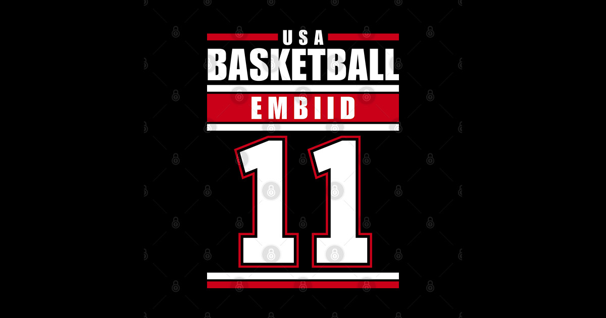 USA Basketball Olympics Embiid 11 Players - Usa Basketball - Posters ...