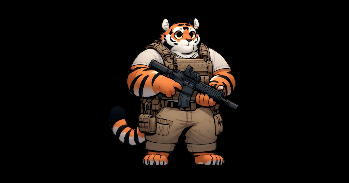 Tactical Tiger - Tiger - Sticker | TeePublic
