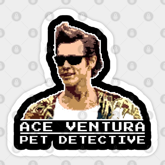 ace pixel art - Ace Ventura - Sticker | TeePublic