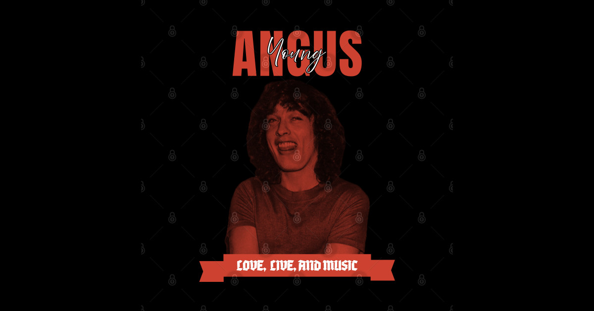 Angus Young / Retro Style - Angus Young - Sticker | TeePublic